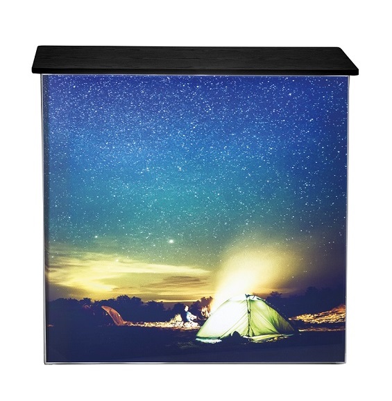 Illuminated counter graphics | Showdowndisplays.eu