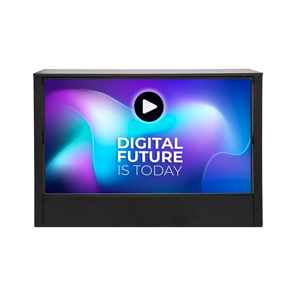 Digital Counter Futuro with 55" Samsung Screen | Showdowndisplays.eu