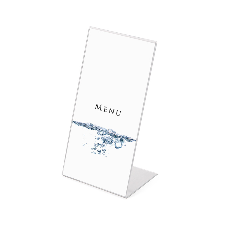 L Stand Menu Holder Acrylic Landscape A5 | Showdowndisplays.eu