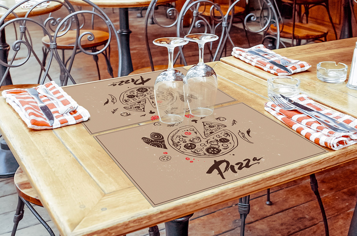 Placemat Pizza Abstract | Showdowndisplays.eu