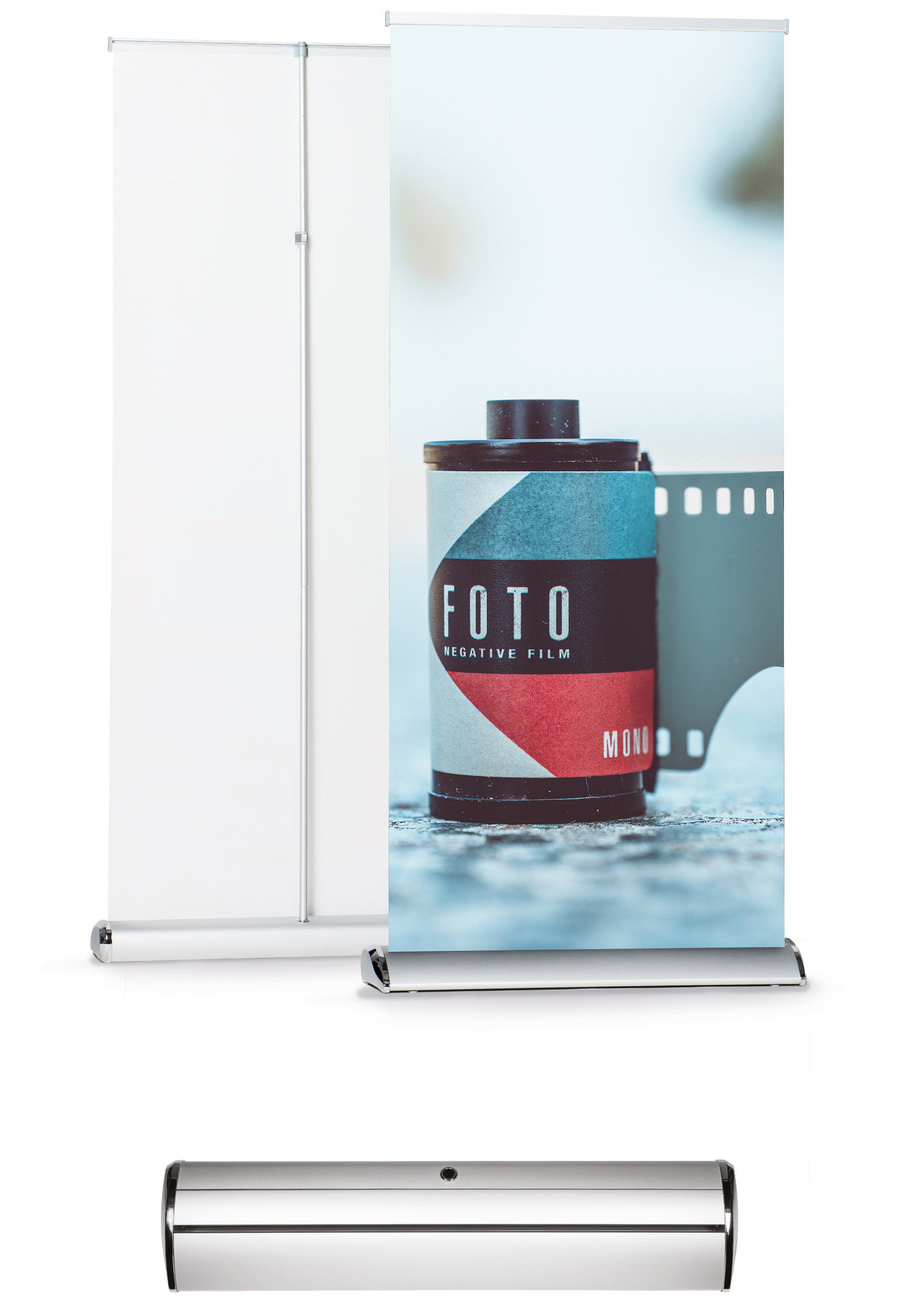 Roll-Banner Deluxe 85 x 160-225 cm | Showdowndisplays.eu