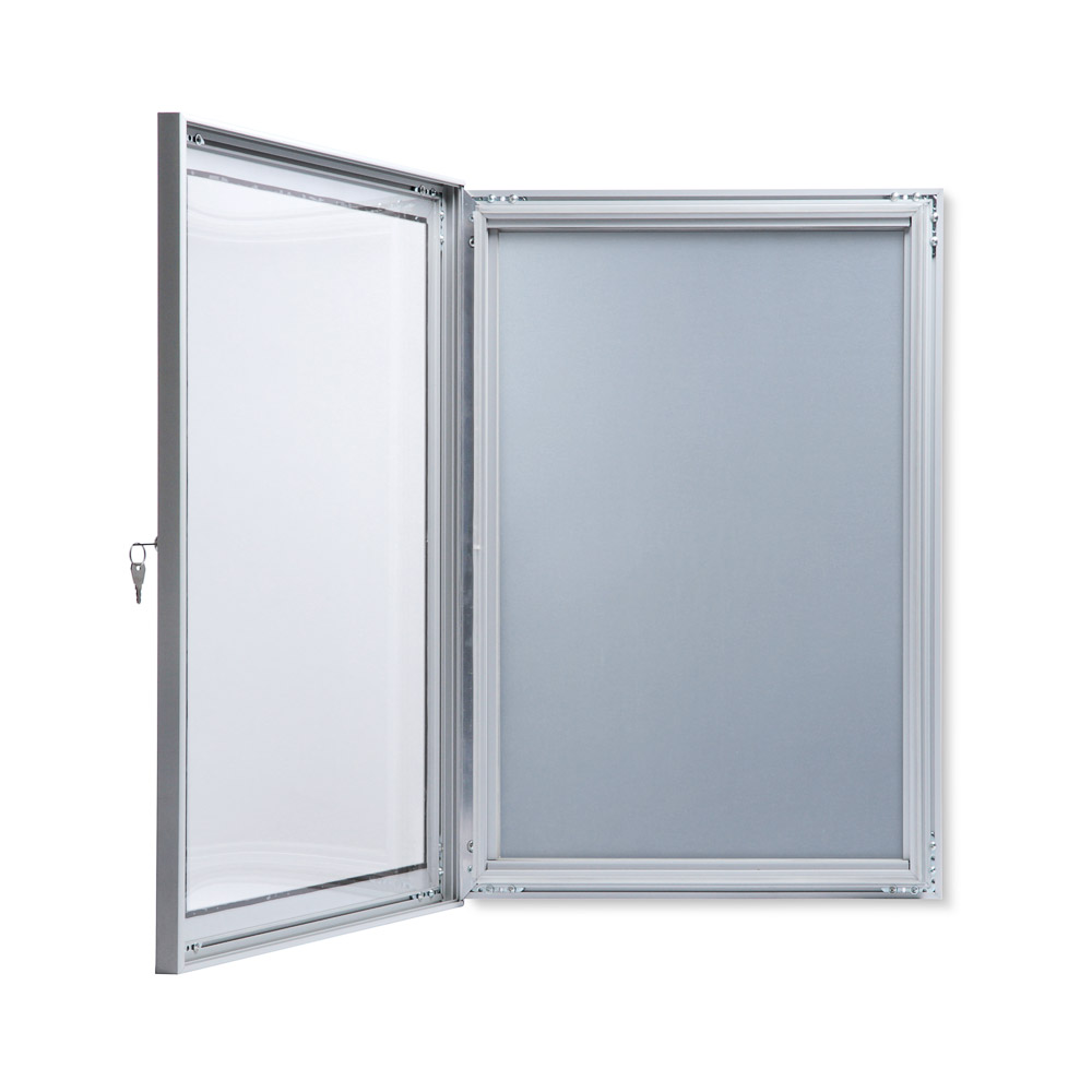 Lockable Poster Case With Galvanised Backwall | Showdowndisplays.eu