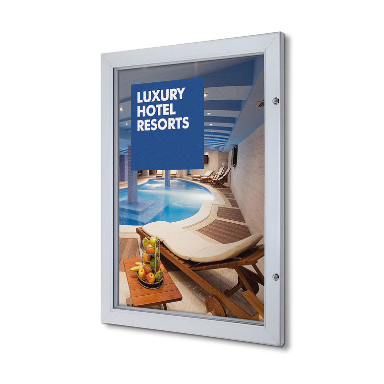 Lockable Poster Case With Galvanised Backwall A0 | Showdowndisplays.eu