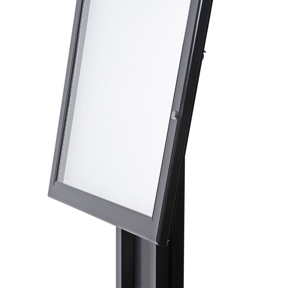 Black Freestanding Menu Pole 4 x A4 | Showdowndisplays.eu