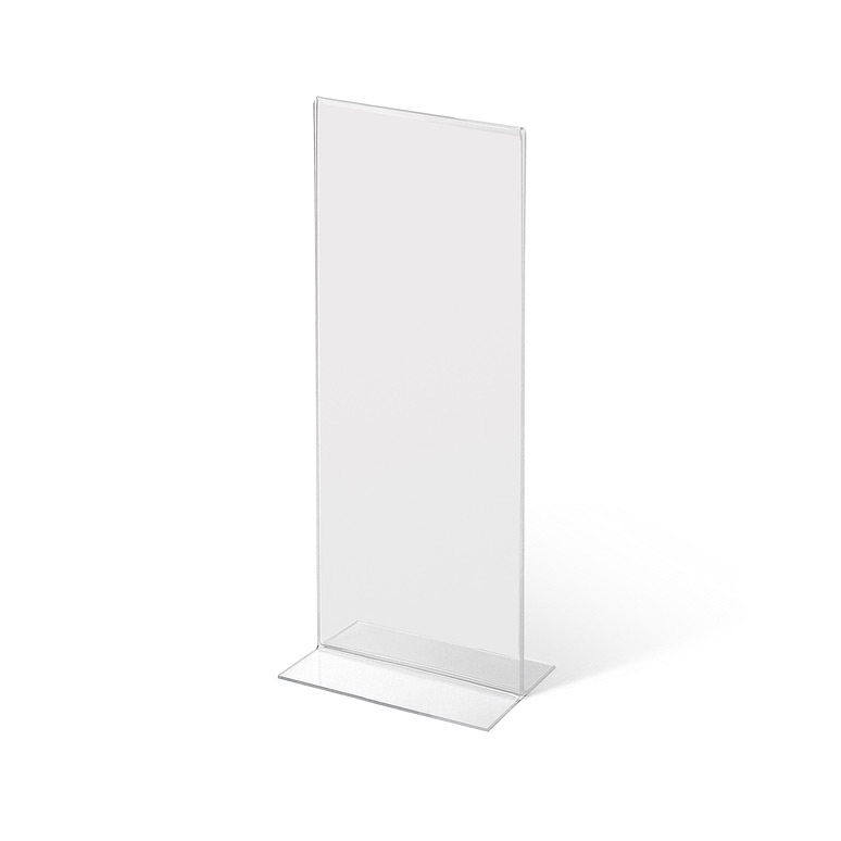 Portrait Acrylic T Stand Menu Stand | Showdowndisplays.eu